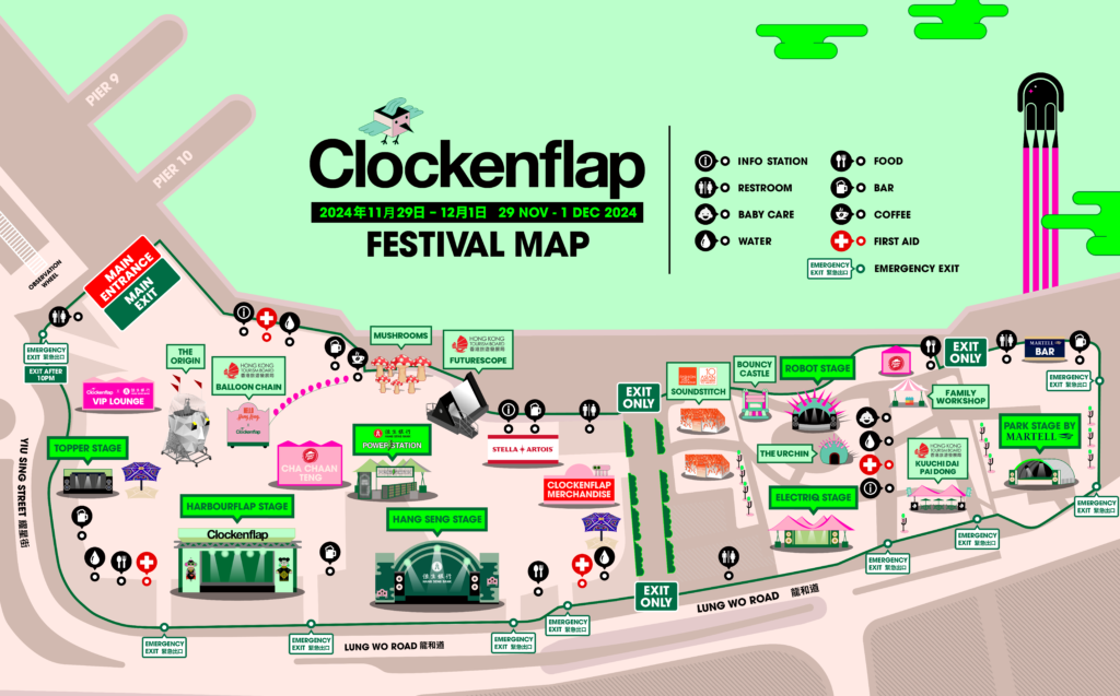 Clockenﬂap Unveils Festival Map, Schedule Plus Full Lineup of Stages ...